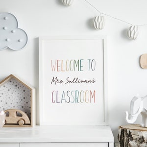 Welcome to Classroom Decoration Printable, Educational Wall Art ...
