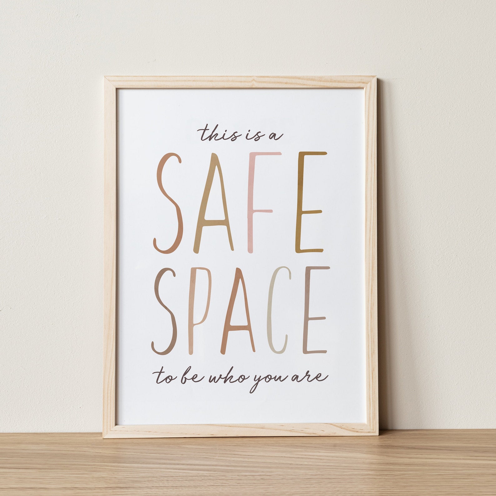 Safe Space Wall Art Educational Posters Kids Room Decor | Etsy