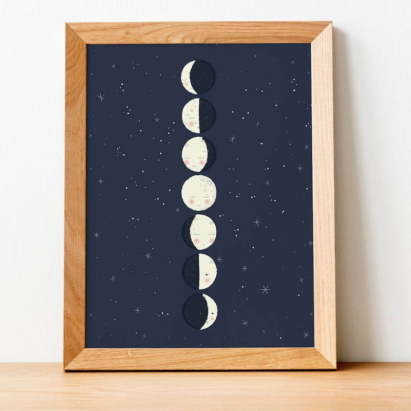 Moon Print - Etsy