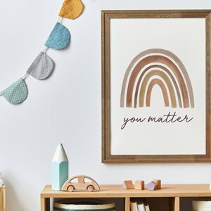 You Matter Diversity Rainbow Poster Boho Print Mental - Etsy