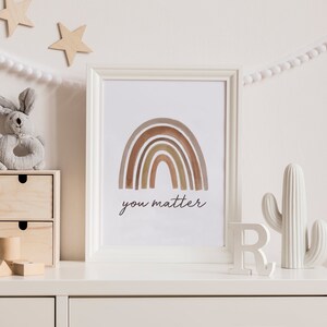 You Matter Diversity Rainbow Poster Boho Print Mental - Etsy