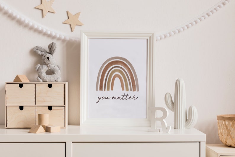 You Matter Diversity Rainbow Poster Boho Print Mental - Etsy