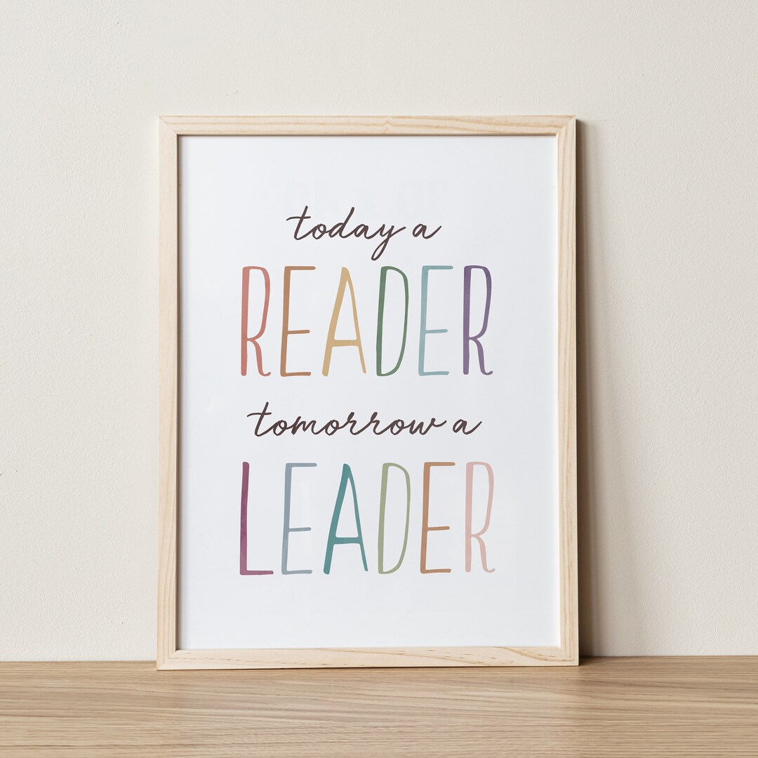 Today A Reader Tomorrow A Leader Classroom Decor Reading - Etsy UK