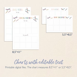 School Morning Checklist, Editable School Morning Routine Chart ...