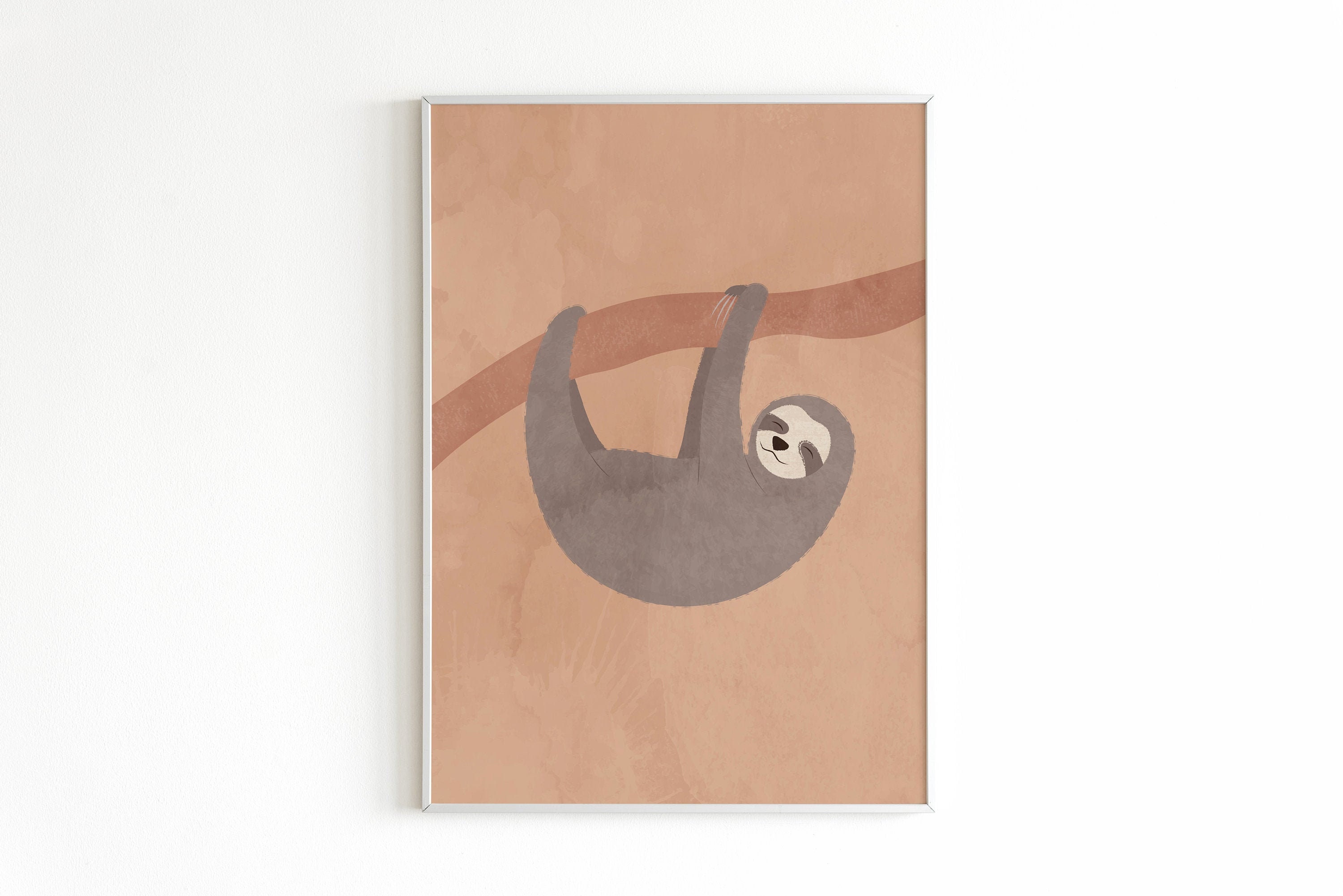 Boho Nursery Sloth Print Sloth Art Print Nursery Wall Art | Etsy