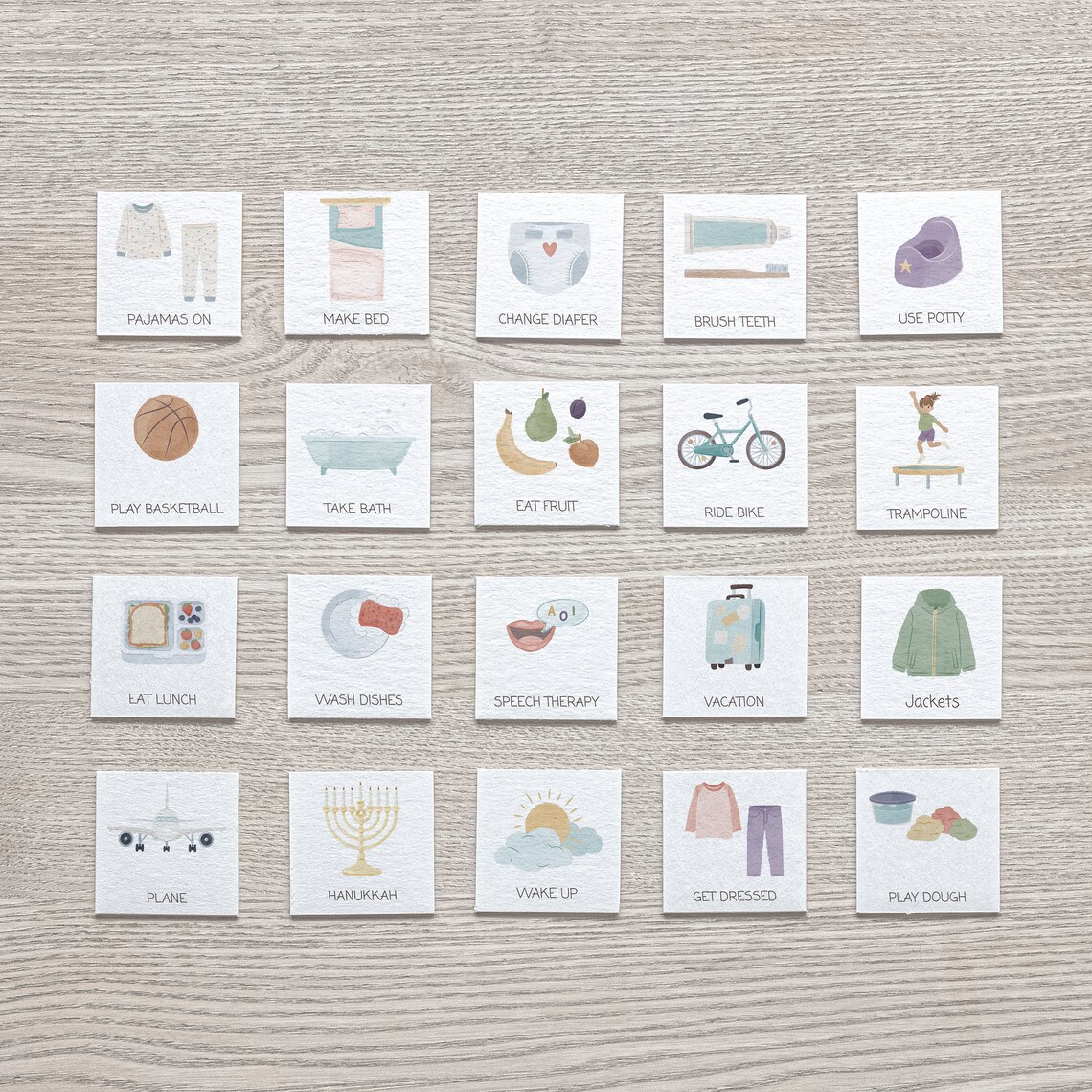 Editable Weekly Planner With Cards Weekly Visual Schedule - Etsy