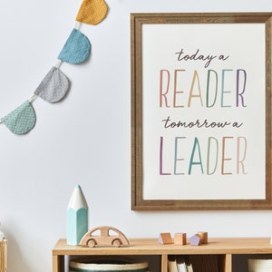 Today A Reader Tomorrow A Leader Classroom Decor Reading - Etsy UK
