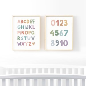 Alphabet Poster, Abc Poster, Educational Posters, Playroom Wall Decor ...