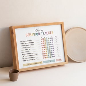 Editable Kids Behavior Chart, Custom Reward Chart Template, Good ...