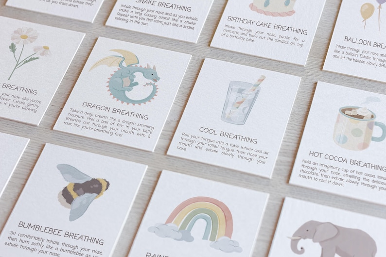 Mindfulness Breathing Cards for Kids: Calm Down Corner (digital ...