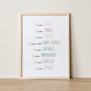 Calming Corner Wall Art: Affirmations & Strategies (digital Download ...