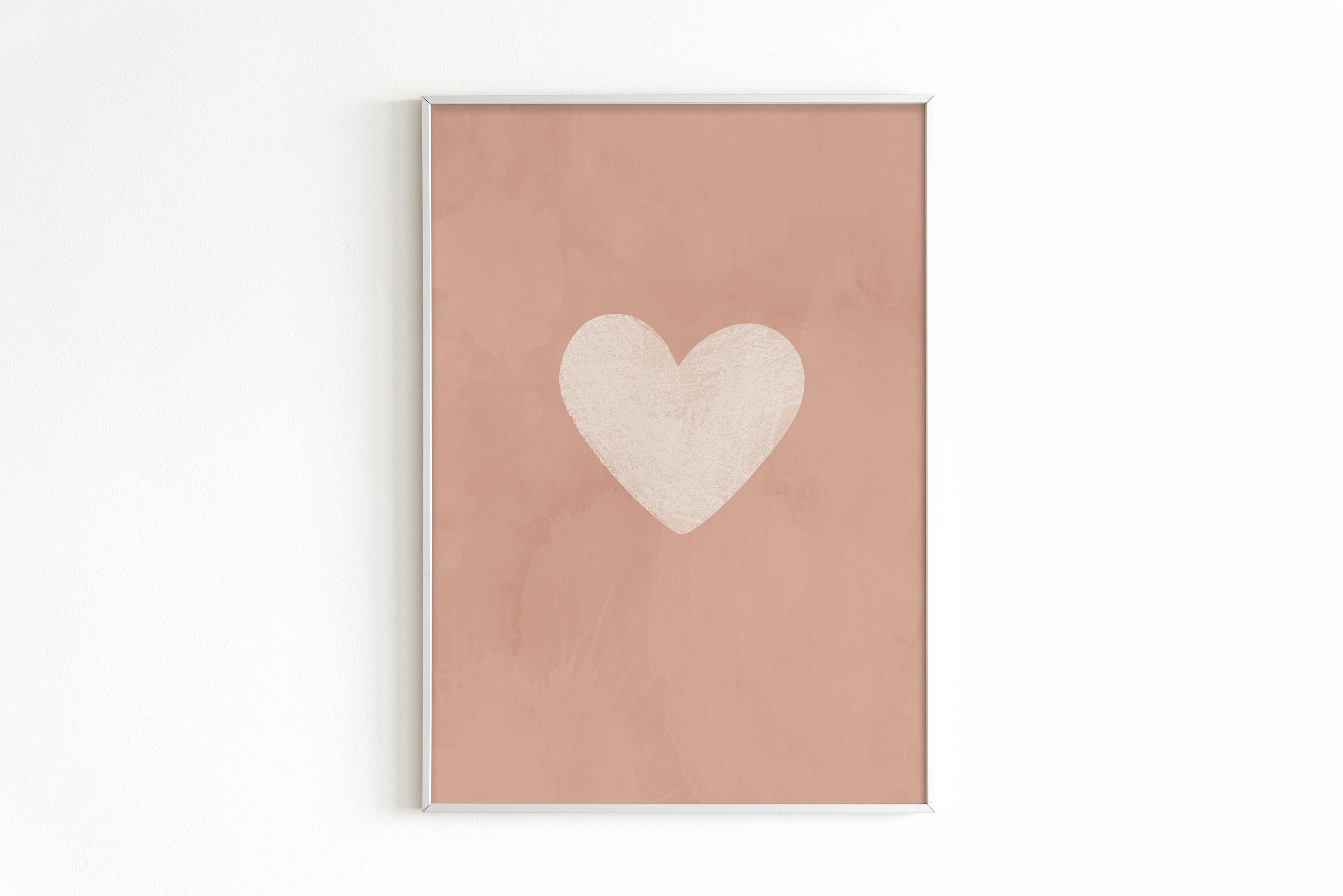 Heart Print Abstract Shapes Print Mid Century Modern | Etsy