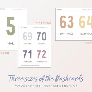 Number Flash Cards 1-100: Printable Montessori Math (digital Download ...