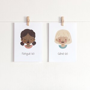 French Flashcards, Emotion Flashcards, Feelings Flash Cards, Montessori ...