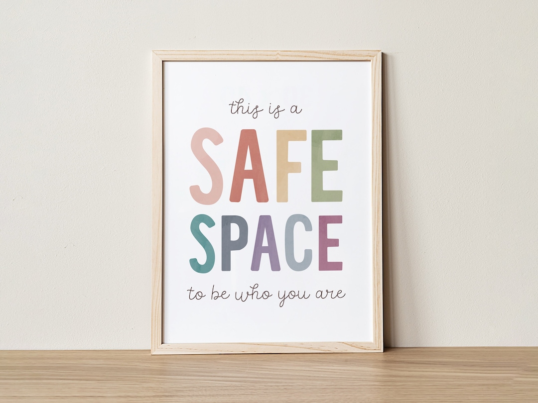 Safe Space, Calming Corner, Educational Poster, Counselor Art, Therapy ...