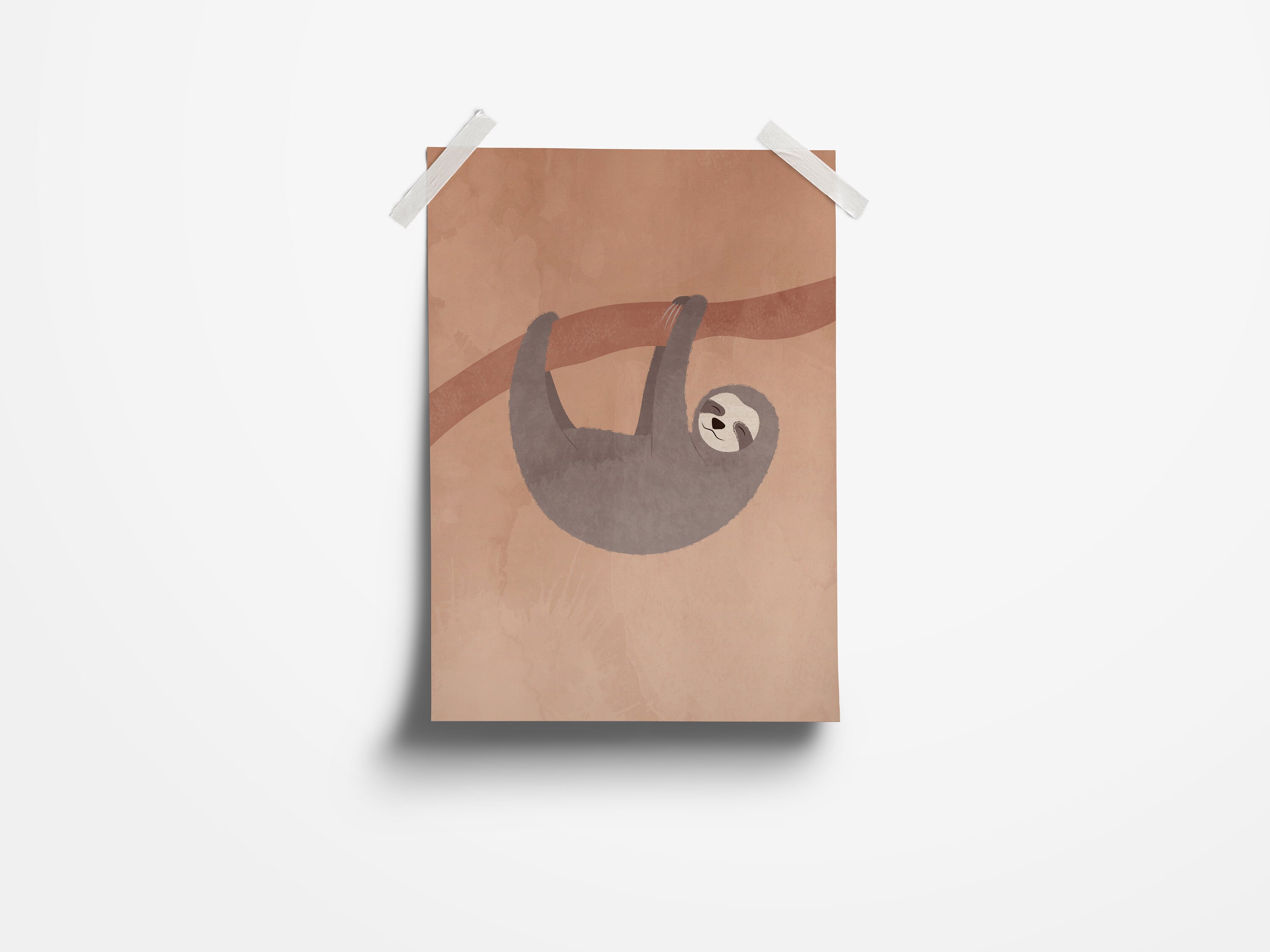 Boho Nursery Sloth Print Sloth Art Print Nursery Wall Art | Etsy