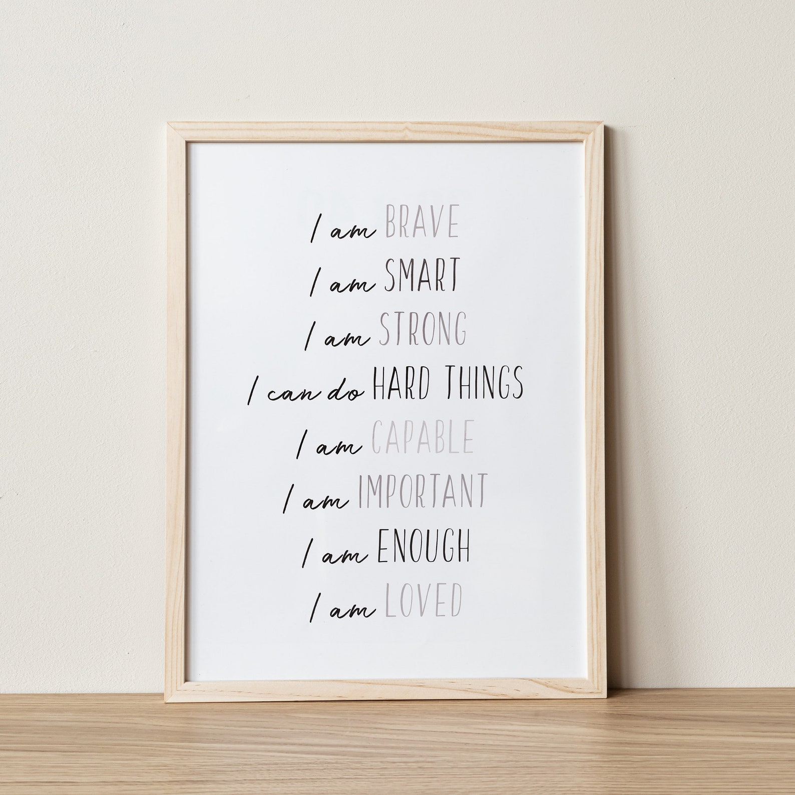 Set of 6 Educational Posters Black and White ABC Poster | Etsy