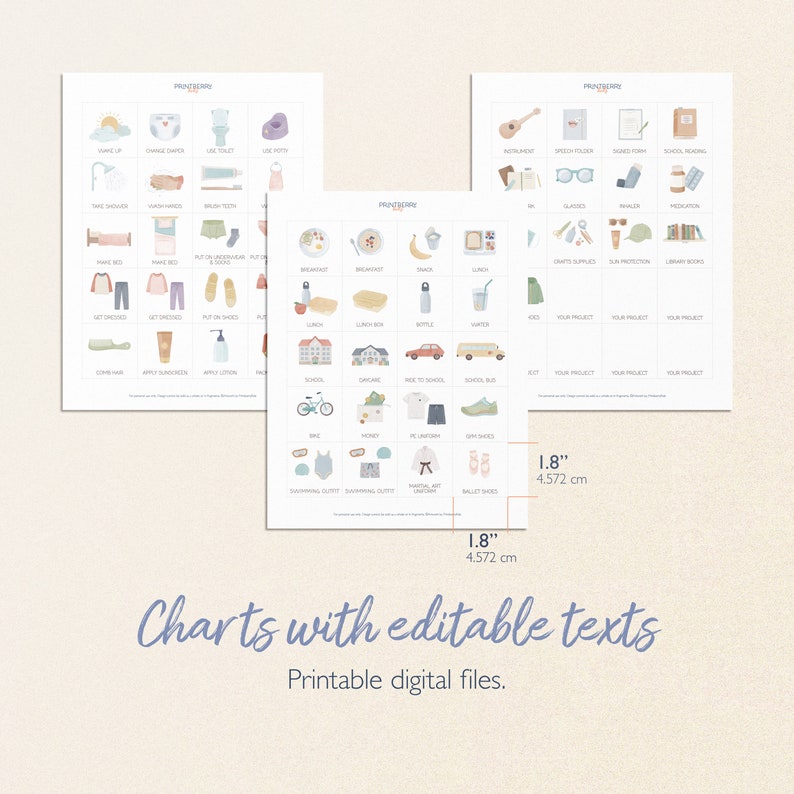 Editable School Morning Routine Chart Backpack Checklist - Etsy