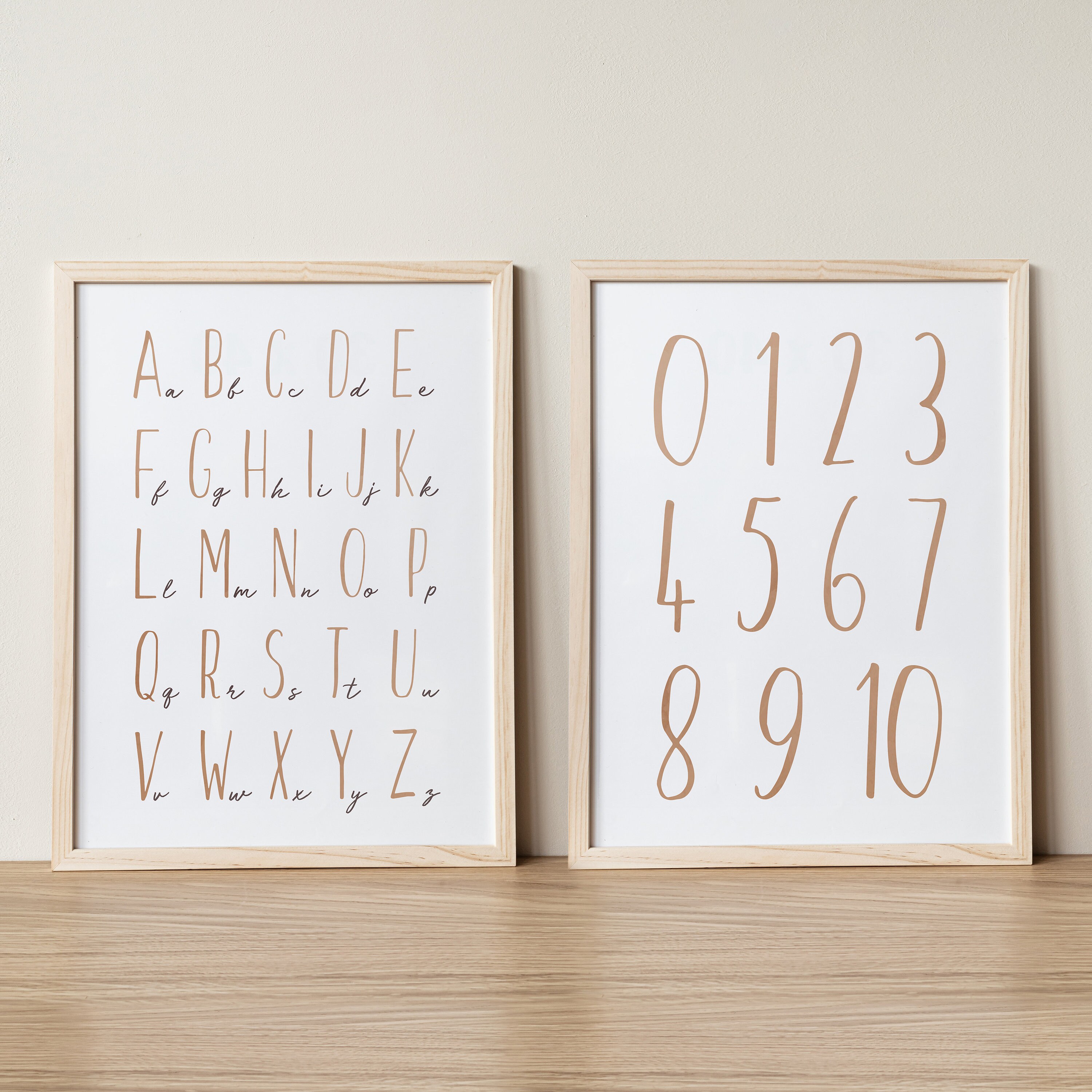 Alphabet & Numbers Poster Set: Playroom Wall Art (digital Download) - Etsy