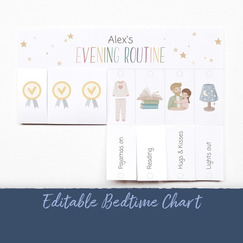 Editable Evening Routine Chart Planning Toddler Bedtime - Etsy Editable Evening Routine Chart Planning Toddler Bedtime - Etsy
