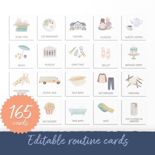 Visual Schedule Kids Daily Routine Chart Toddler Routine Chart - Etsy