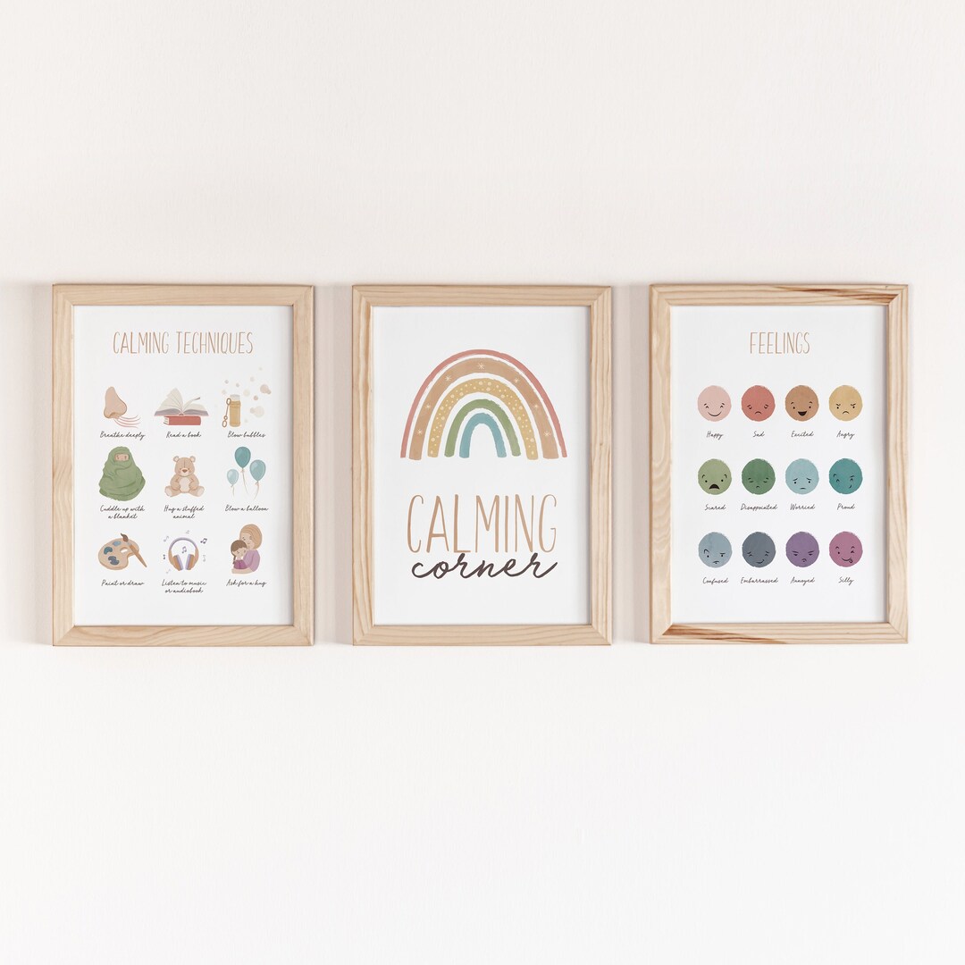 3 Piece Wall Art, Calming Corner, Calming Strategies, Educational ...