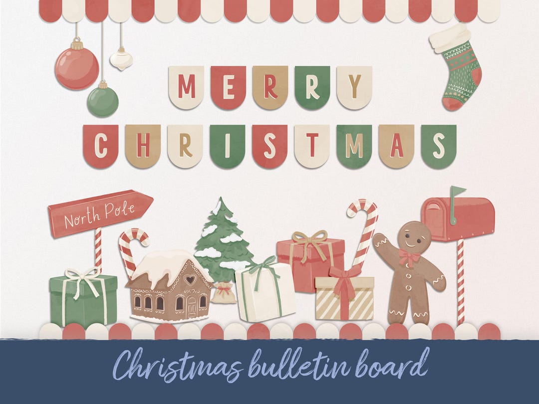 Christmas Bulletin Board Kit: Winter Classroom Decor (digital Download ...