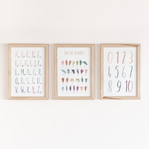 Set of 12 Educational Posters, Boho Classroom Decor, Playroom Wall Art ...