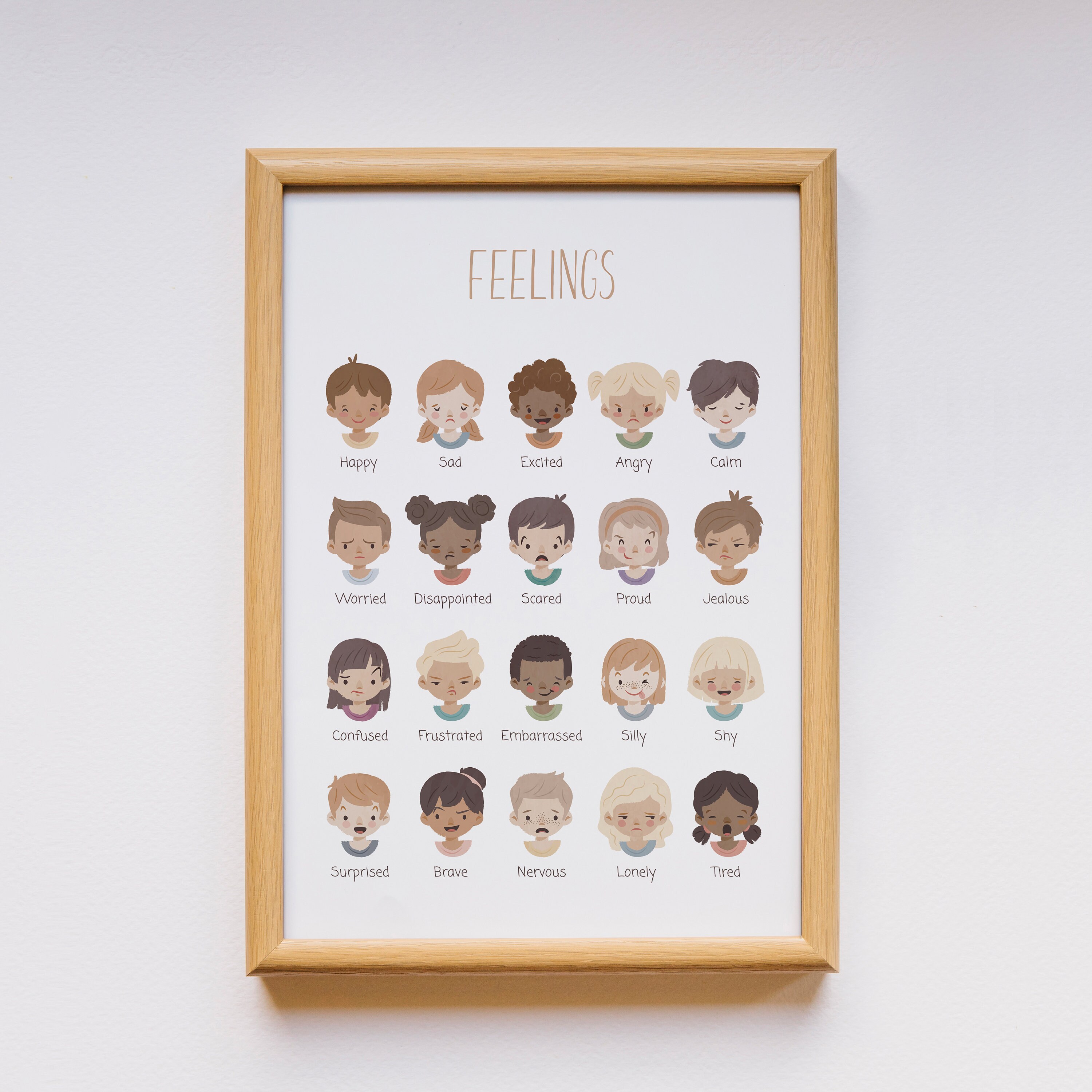 Feelings Chart Calming Techniques Calming Corner Emotions - Etsy