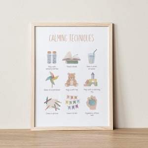 Editable Calming Strategies, Calm Down Kit, Feelings Educational Poster ...