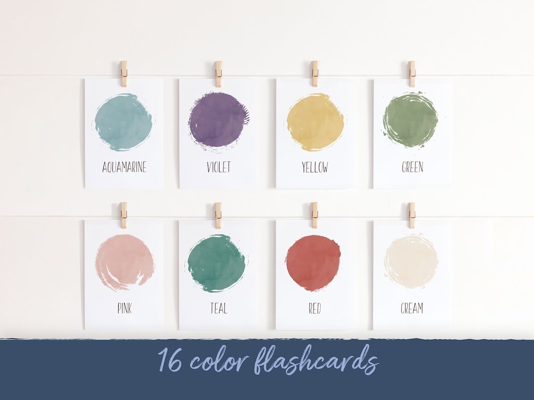 Color Flashcards: Toddler Preschool Learning (digital Download) - Etsy