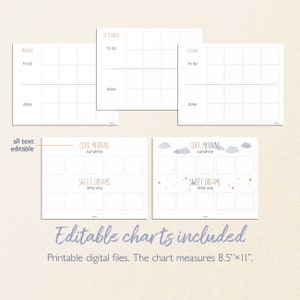 Editable Kids Routine Chart Daily Routine Cards Daily - Etsy