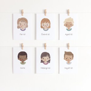 French Flashcards, Emotion Flashcards, Feelings Flash Cards, Montessori ...