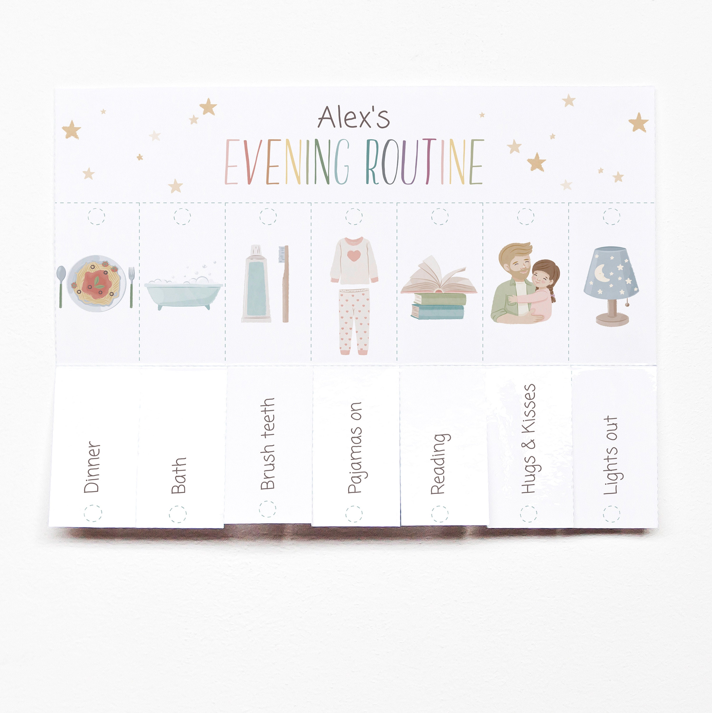 Editable Evening Routine Chart Planning Toddler Bedtime - Etsy Canada