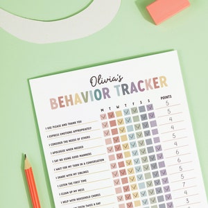 Editable Kids Behavior Chart, Custom Reward Chart Template, Good ...