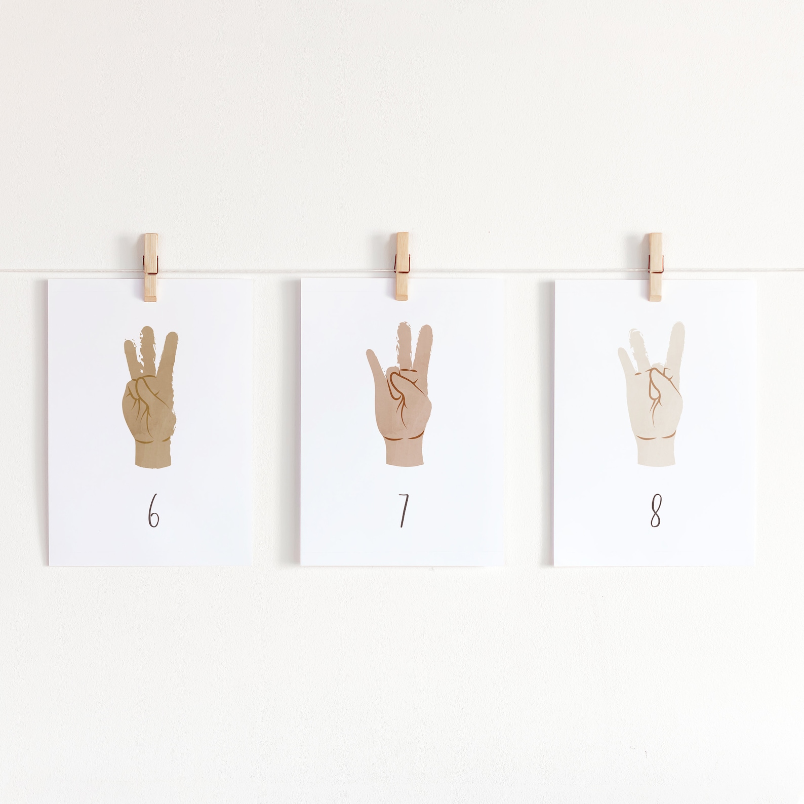 Sign Language Numbers Flash Cards ASL Flash Cards - Etsy