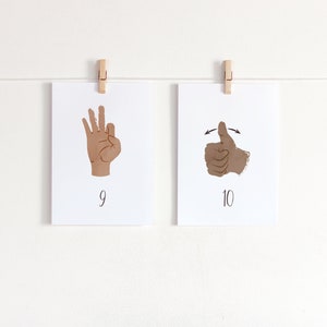 Sign Language, Numbers Flash Cards, ASL Flash Cards, Montessori ...