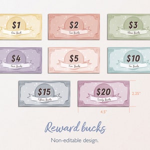 Editable Allowance Tracker, Printable Kids Play Money Chore Chart, Mom ...