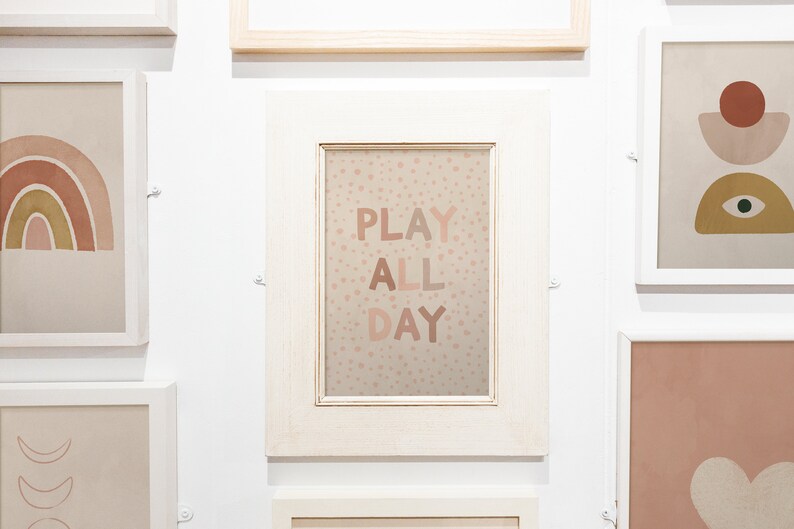 Play All Day Print Play Room Decor ABC Poster Boho Print - Etsy