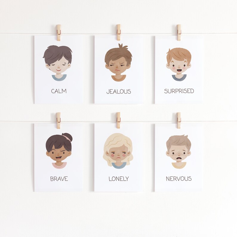 Editable Emotion Flashcards Feelings Flash Cards Montessori - Etsy