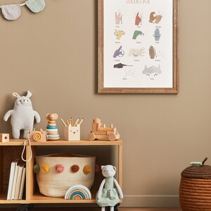 ASL, American Sign Language Art, Colors Poster, Educational Posters ...