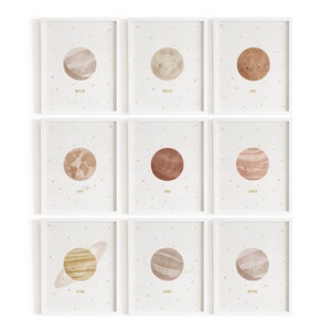 Solar System, Boho Print, Gallery Wall Set, Space Poster, Astronomy ...