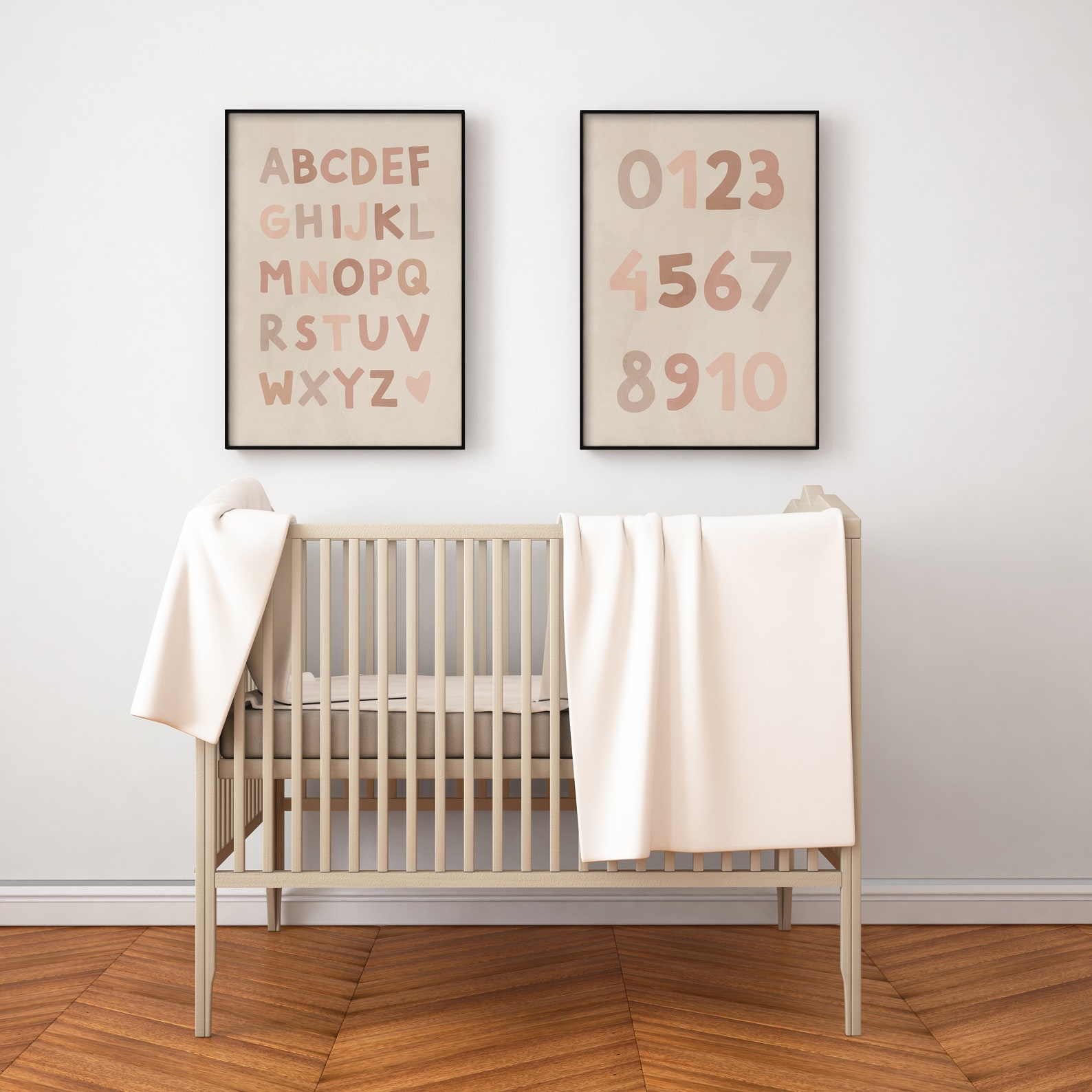 Abc Poster Alphabet Poster Playroom Wall Art Beige | Etsy