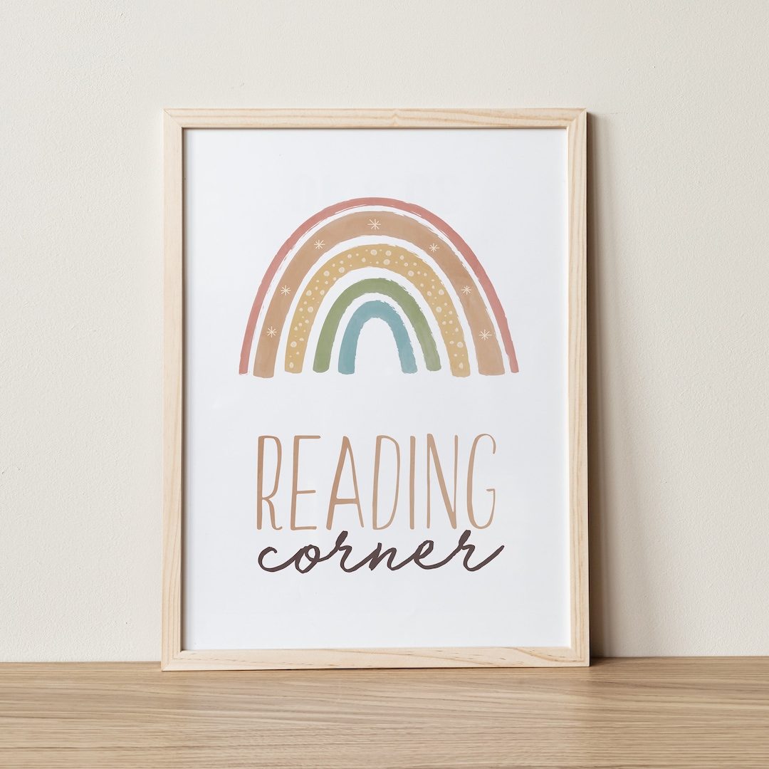 Reading Corner, Kids Room Decor, Educational Posters, Preschool Poster ...