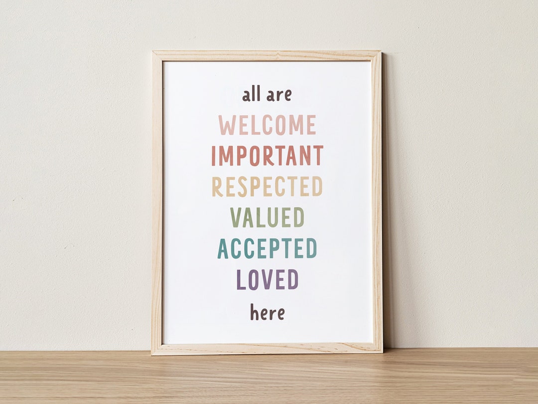 All Are Welcome, Everyone is Welcome Here, School Counselor Art, School ...