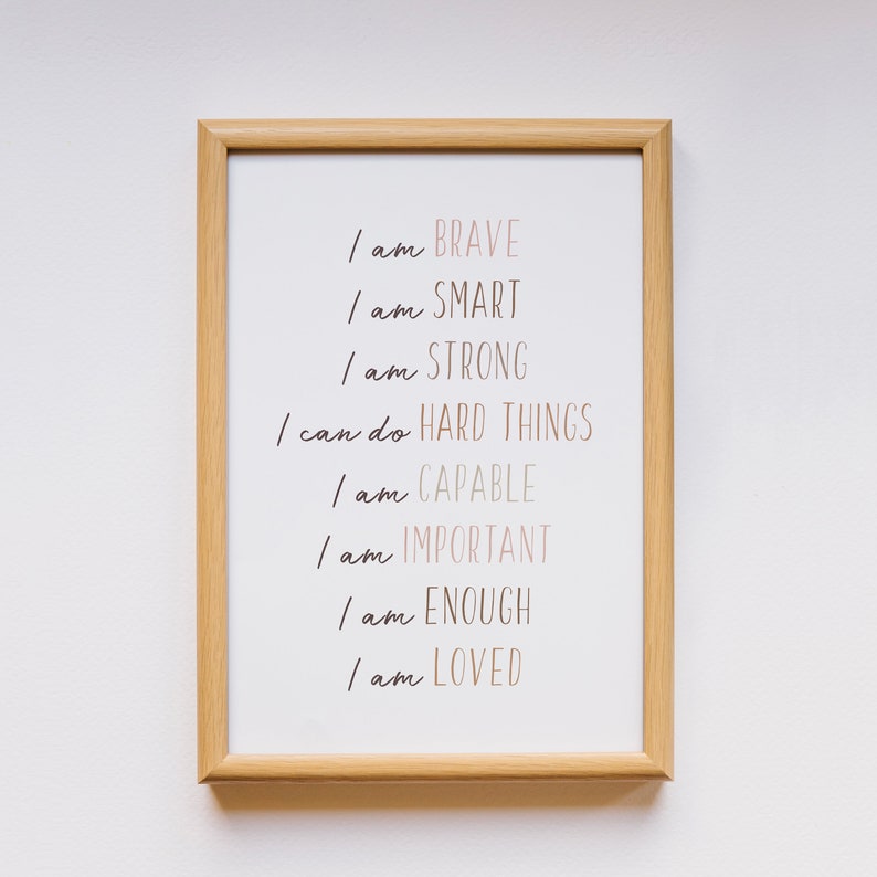 Affirmations Wall Art for Kids Kid Affirmations Educational - Etsy