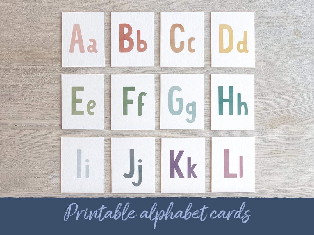 Alphabet Flash Cards: A-Z Montessori Cards (digital Download) - Etsy