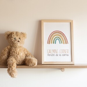 English to Spanish Calming Corner, Calm Down Zone, Educational Posters ...