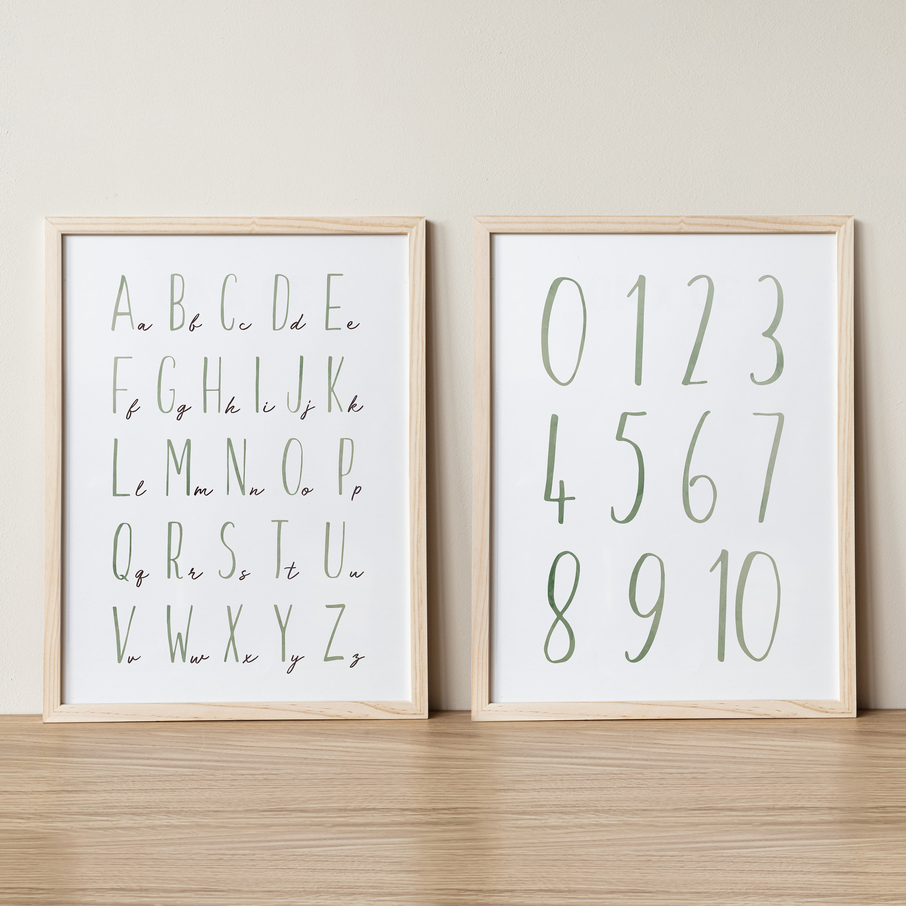 Alphabet and Numbers Poster Set: Playroom Wall Art (digital Download ...