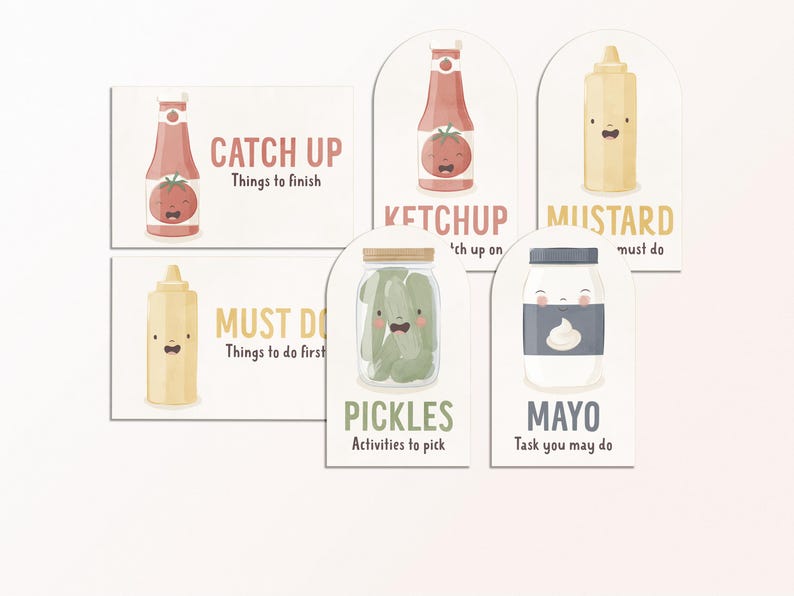 Student Choice Task Board: Ketchup Theme Classroom Decor (printable PDF ...